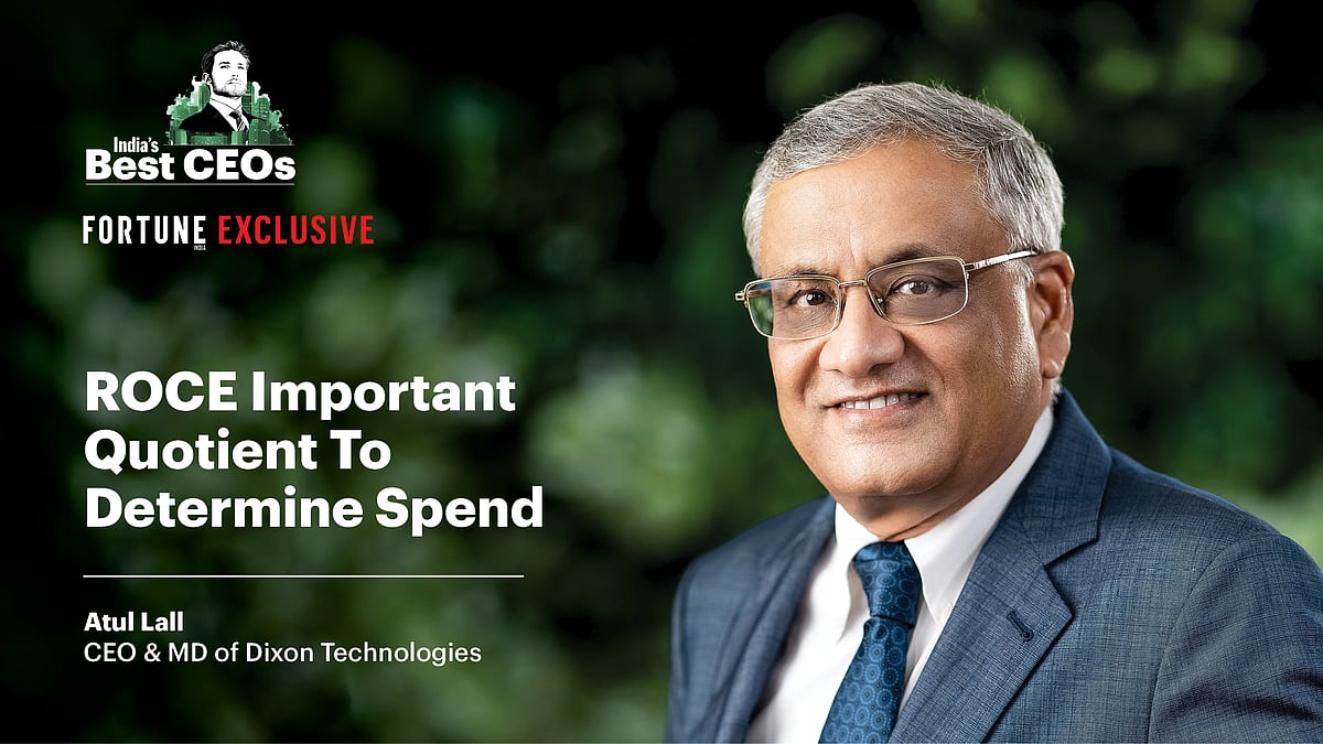 Most important role of CEO is capital allocation: Dixon's Atul Lall