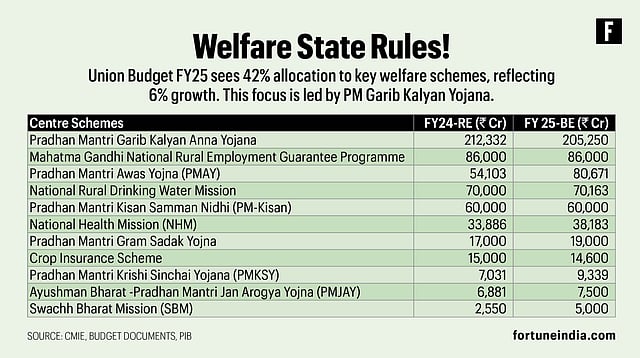Top welfare schemes that received the biggest boost
