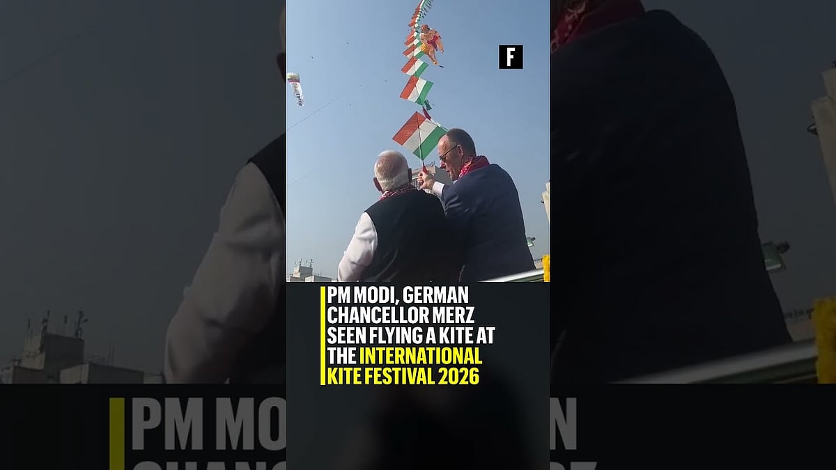 PM Modi, German Chancellor Merz seen flying a kite at the International ...